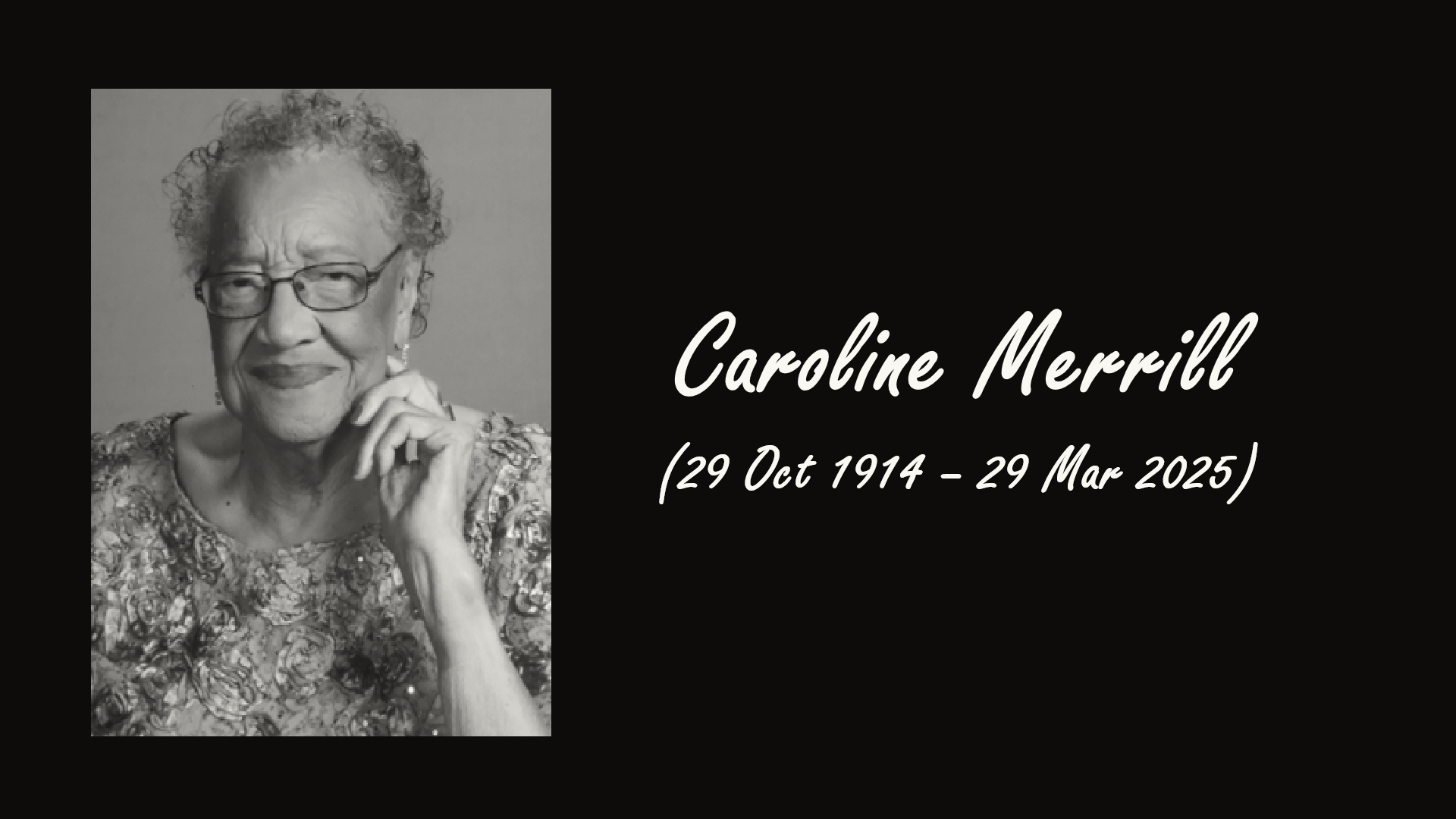 Caroline Merrill of Pennsylvania, USA, Dies at Age 110 - LongeviQuest