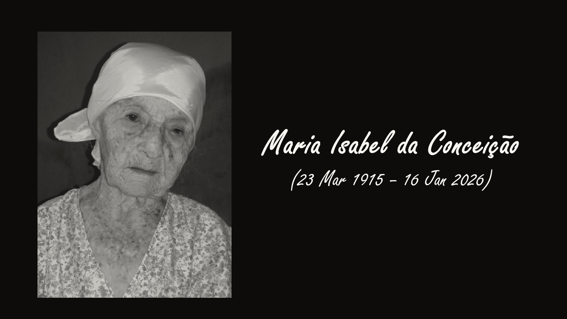 Brazilian Woman Maria Isabel da Conceição Dies at 110 - LongeviQuest